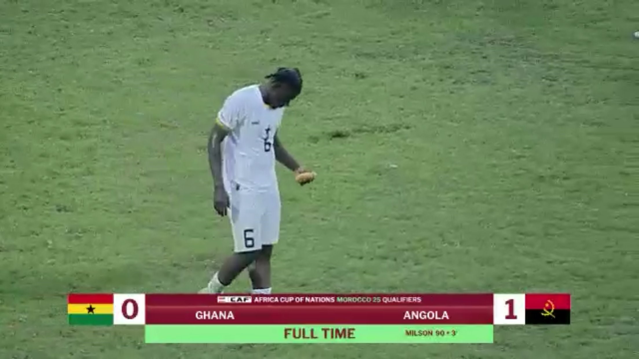 Angola shock Ghana in Kumasi with stoppage time strike