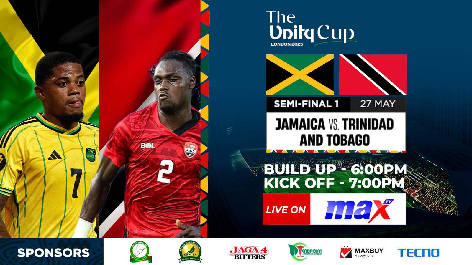 WATCH LIVE : Jamaica vs Trinidad and Tobago – Unity Cup 2025