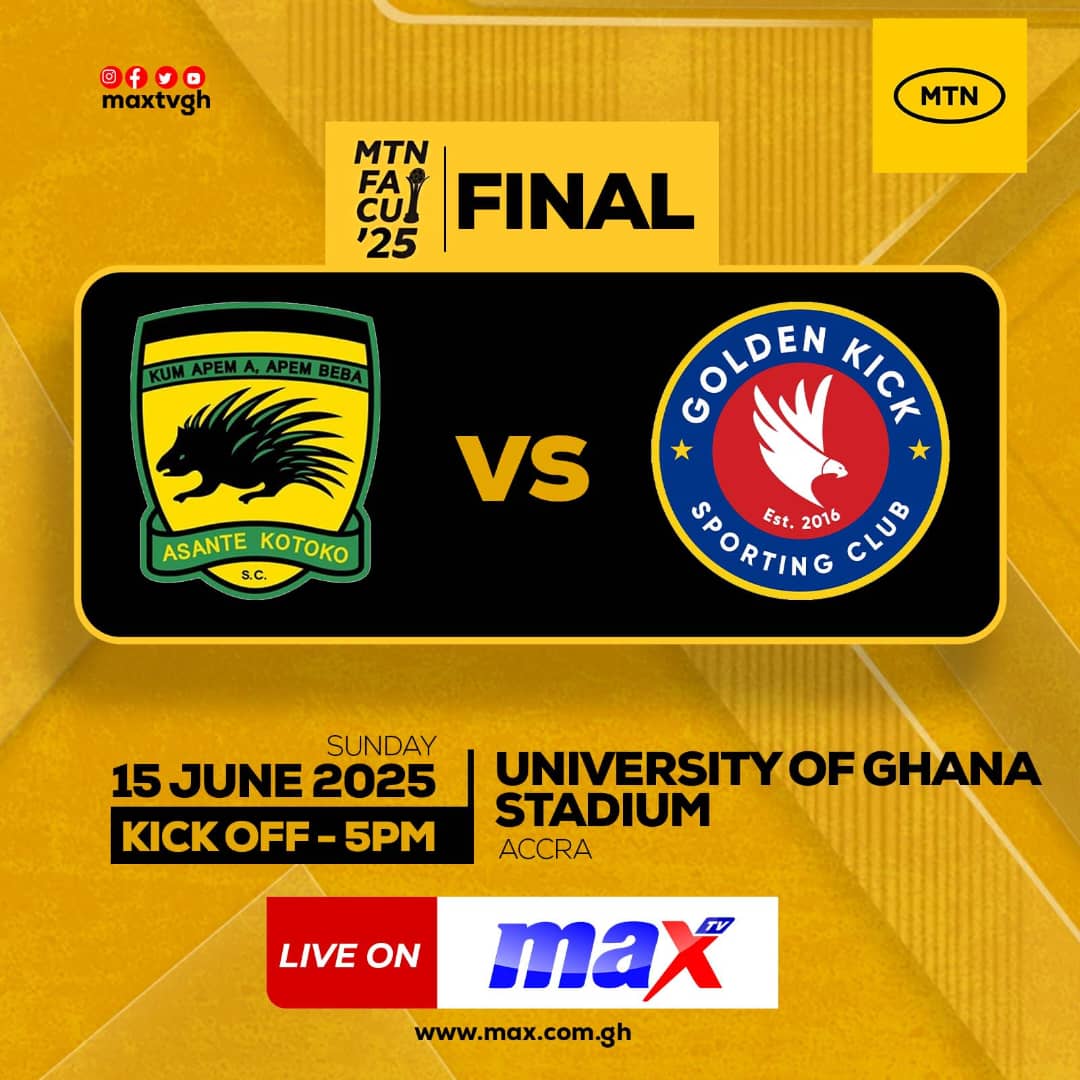 Kotoko Battles Golden Kick in MTN FA Cup Final – Live on Max TV